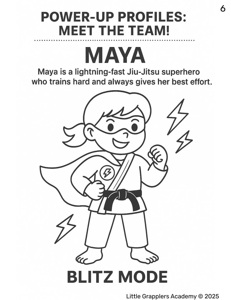 Jiu-jitsu Superheroes: Printable Coloring & Activity Book for Kids ...
