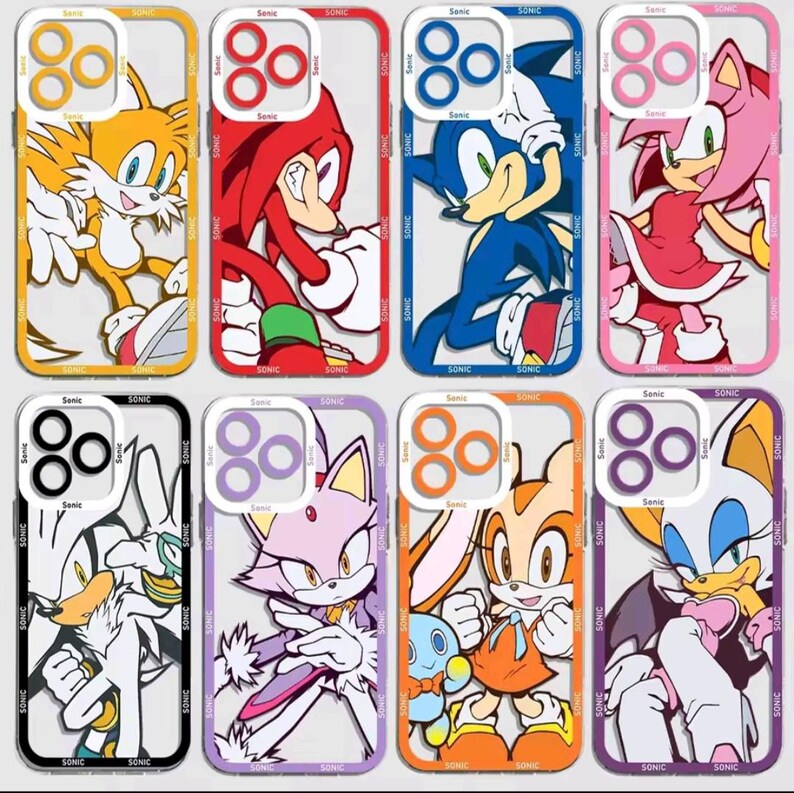 Sonic the Hedgehog Characters Phone Case Tails Knuckles Shadow Amy ...
