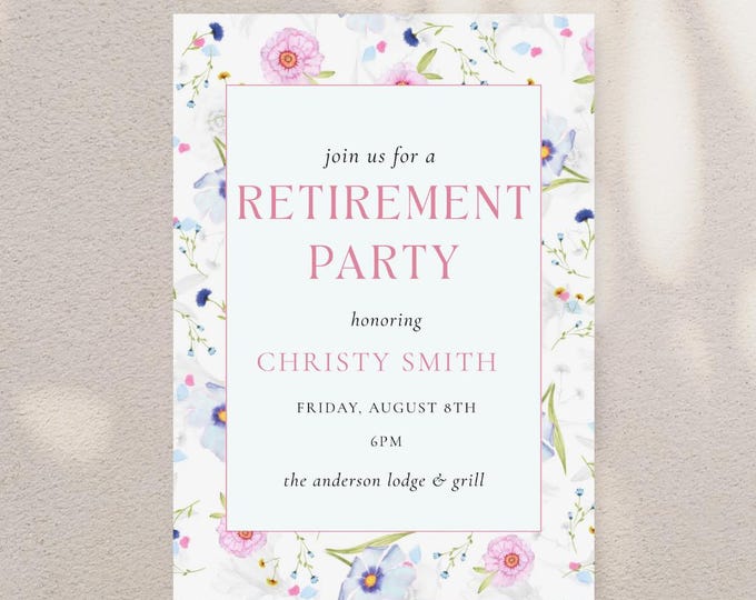 Virtual Retirement Party Invitation: Black and Gold Design (PDF) - Etsy ...