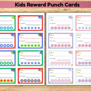 Printable Kids Reward Coupons, Children's Punch Coupons, Chore ...