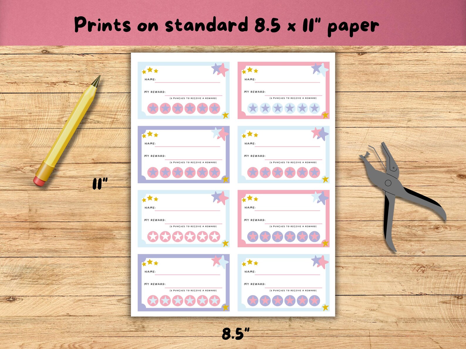 Printable Kids Reward Coupons, Children's Punch Coupons, Chore ...