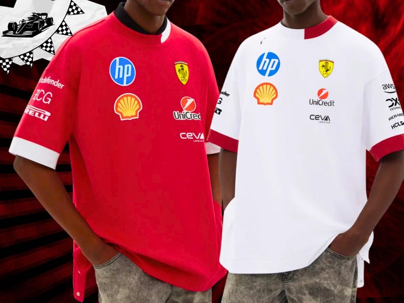 Ferrari F1 Team Jersey 2025 – Charles Leclrec Racing Shirt, Formula 1 ...
