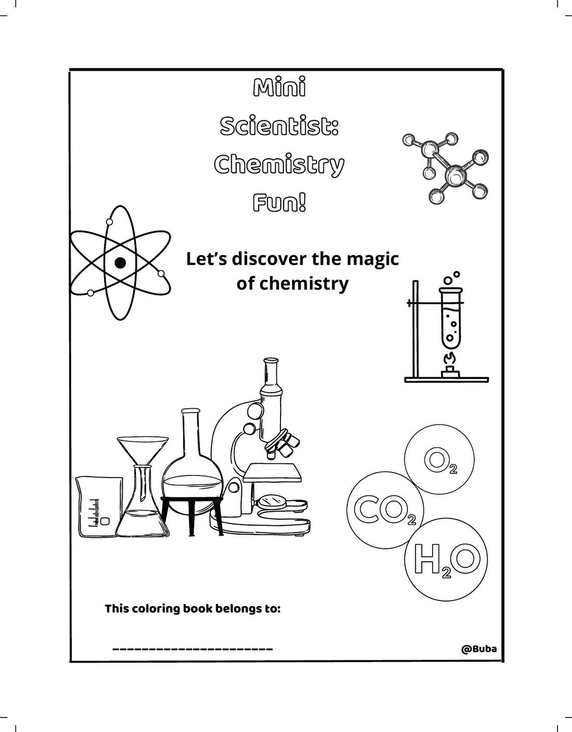 Mini Scientist- Chemistry Fun Coloring Book for Kids / STEM Science ...