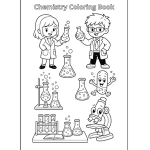 Mini Scientist- Chemistry Fun Coloring Book for Kids / STEM Science ...