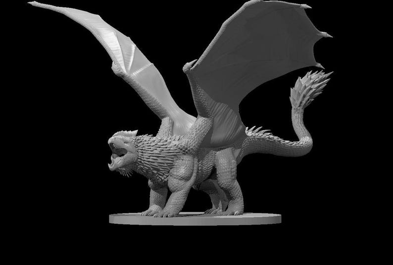 Young White Dragon | Monster Manual 2025 | Mz4250 | 8k Resin Printed ...