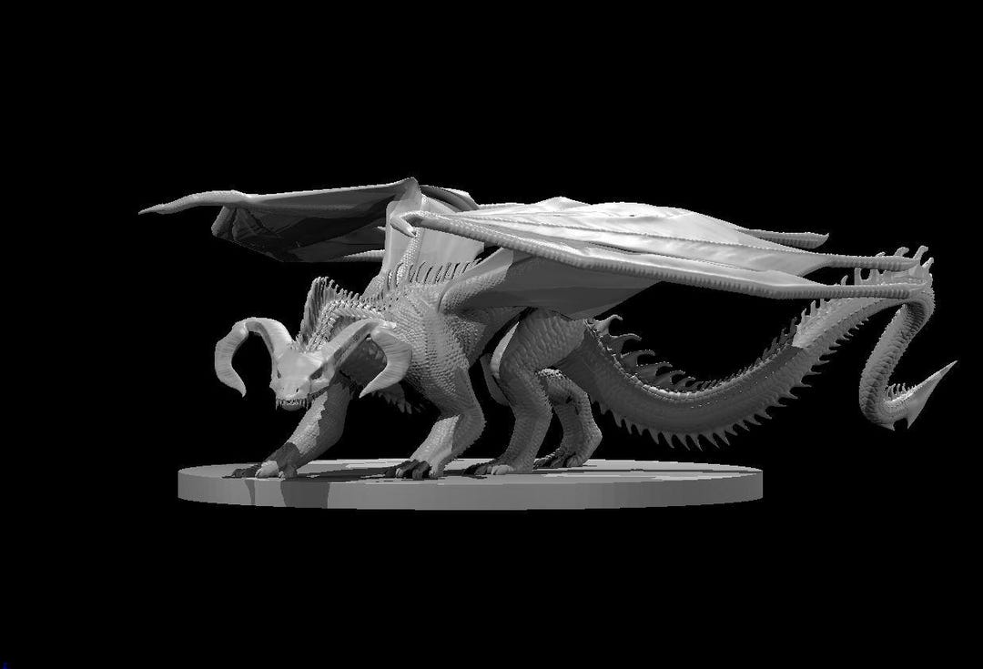 Young Black Dragon | Monster Manual 2025 | Mz4250 | 8k Resin Printed ...