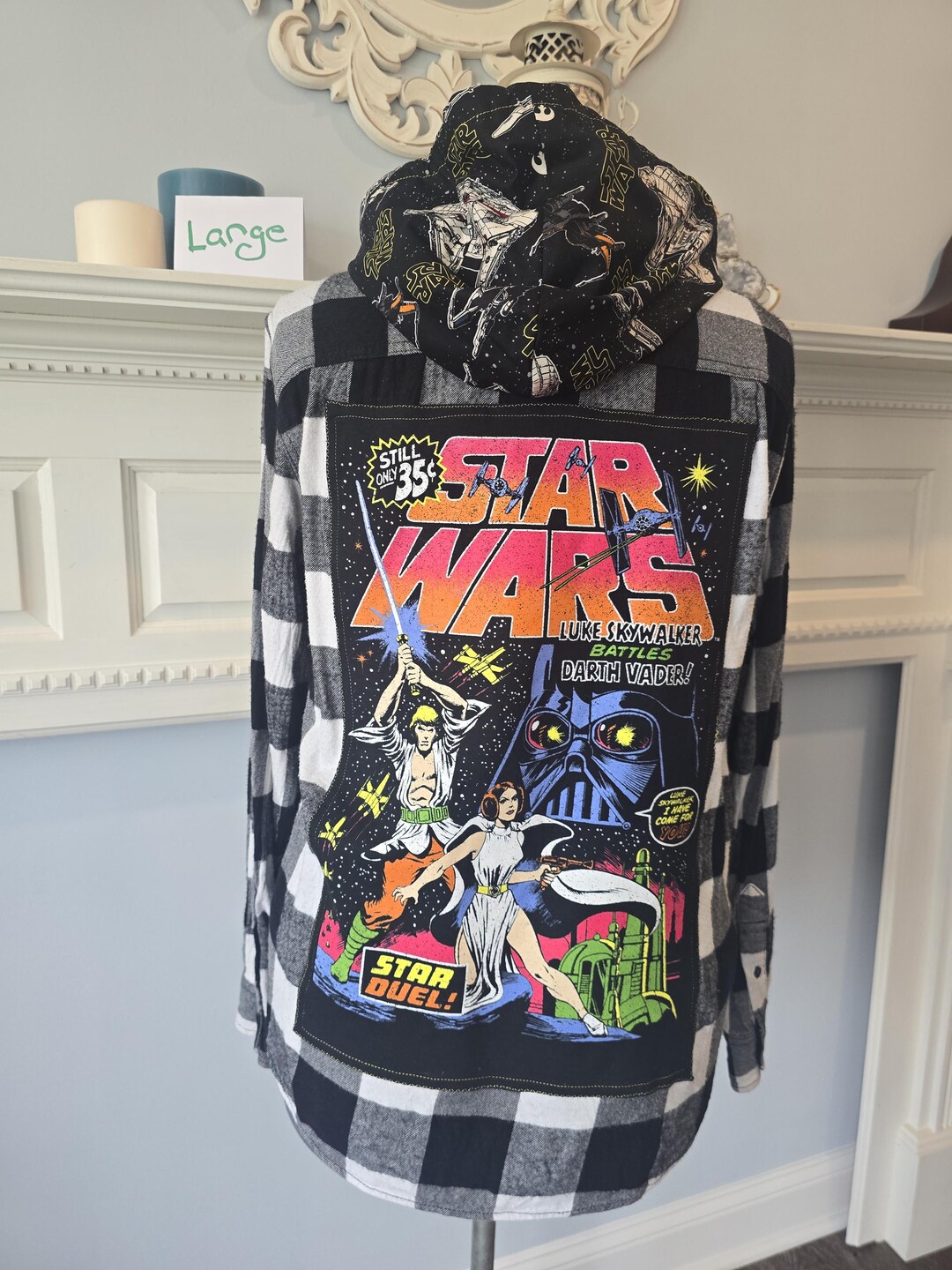 Upcycled Star Wars Flannel With Custom Hood - Etsy