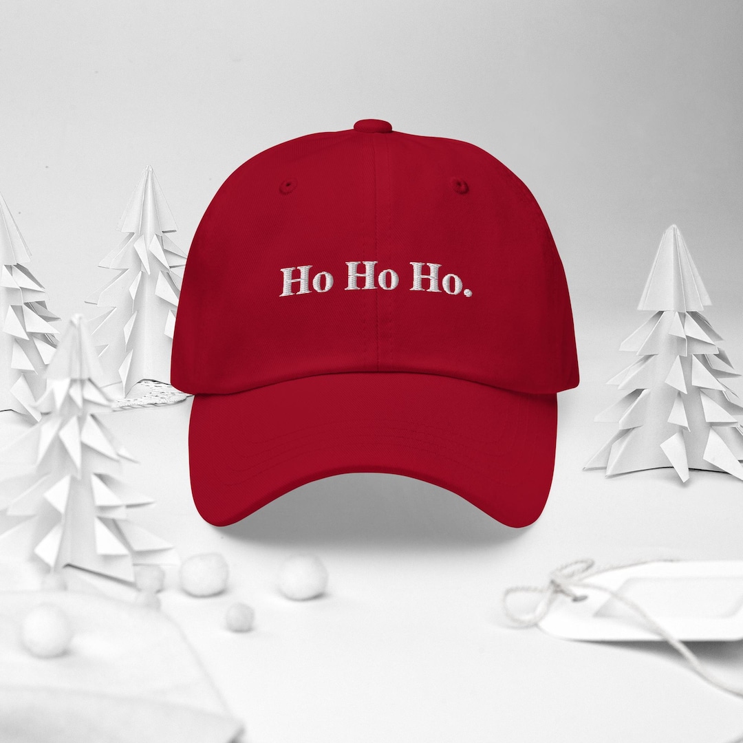 Christmas Hat - Ho Ho Ho Christmas Dad Hat, Santa Hat, Xmas Cap ...
