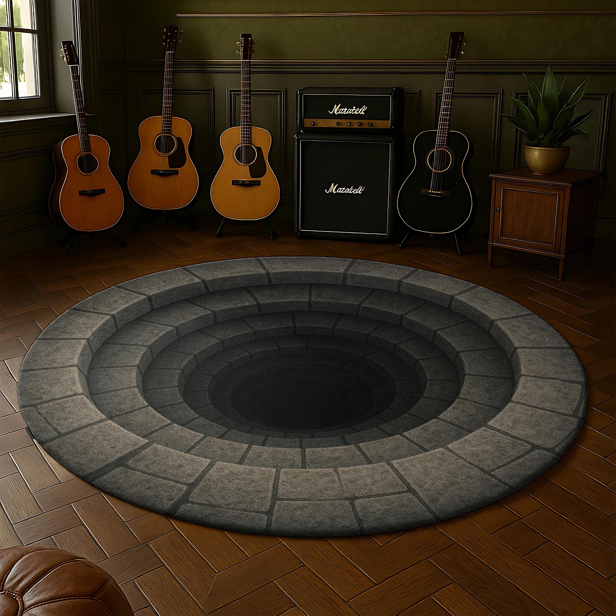 3D Pit Rug Optical Illusion Round Carpet for Modern Home Decor - Etsy