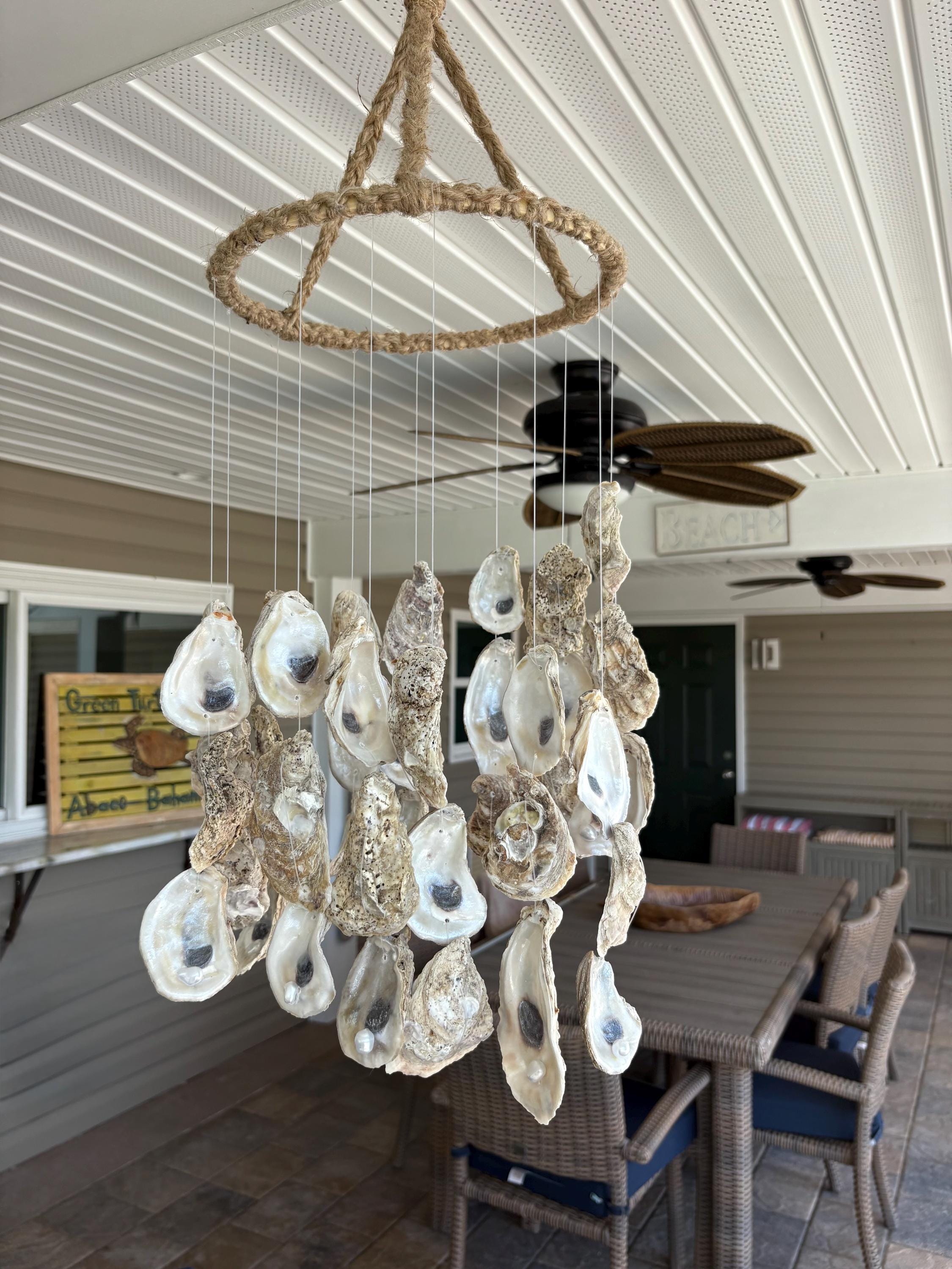 Oyster Shell Wind Chime - Etsy