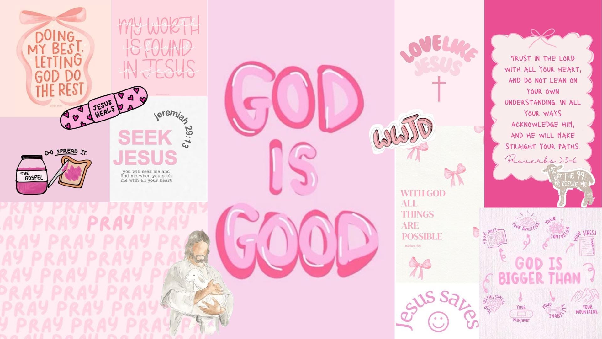 God is Good Pink Wallpaper for Your Computer - Etsy