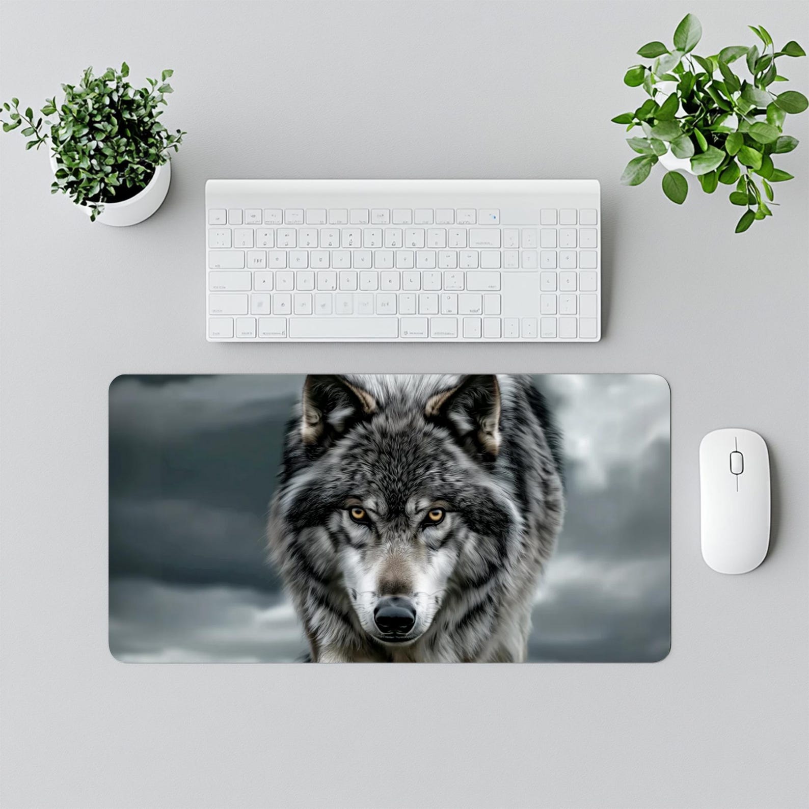 Wolf Desk Mat Wolf Gaming Mat Wolf Mouse Pad Cool Desk Top Accessory ...