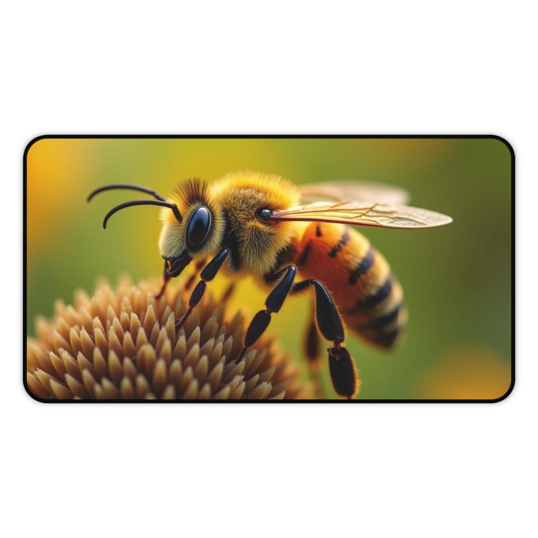 Bee Gaming Mat Bee Mouse Pad Bee Desk Mat Bee Enthusiasts Bee Presents ...