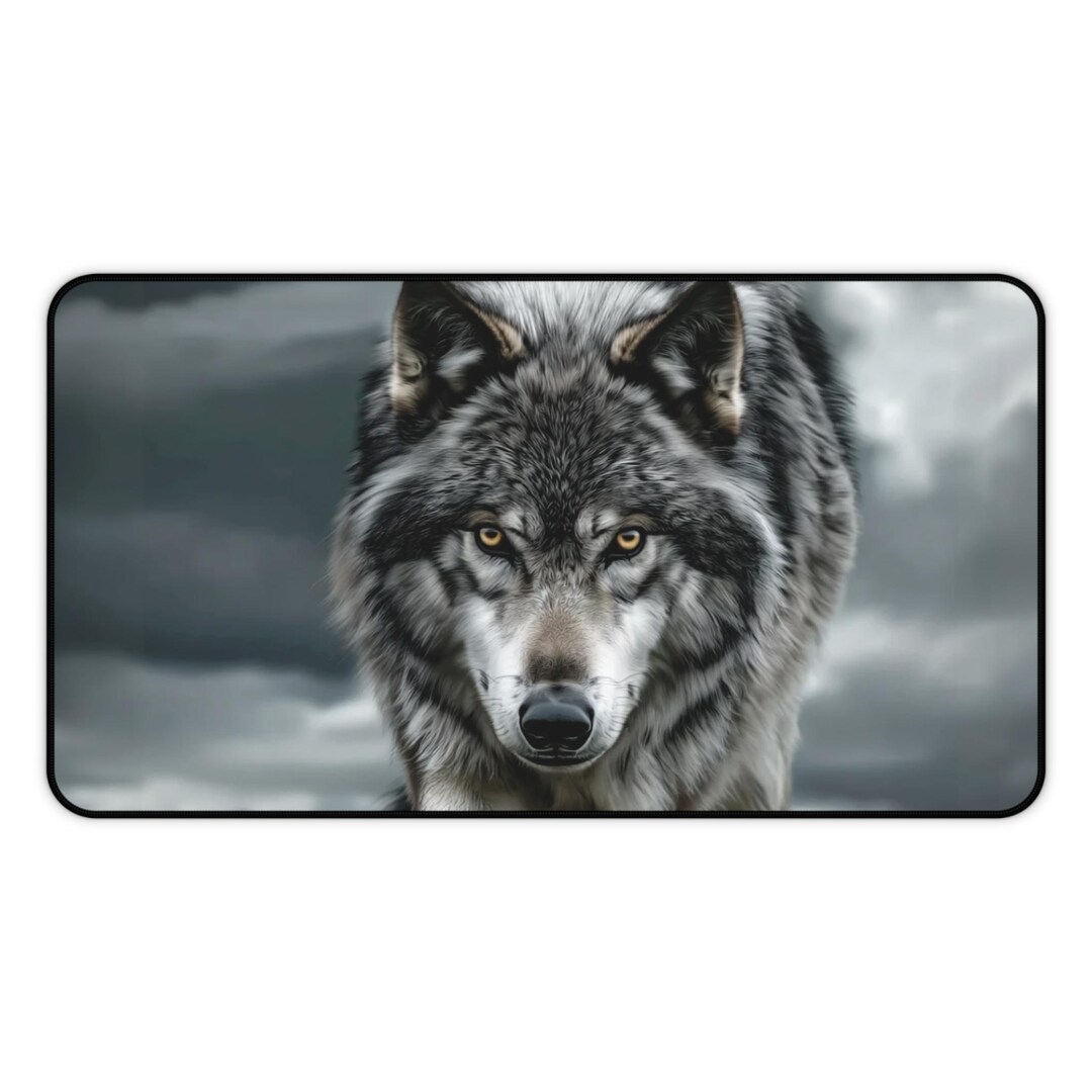 Wolf Desk Mat Wolf Gaming Mat Wolf Mouse Pad Cool Desk Top Accessory ...