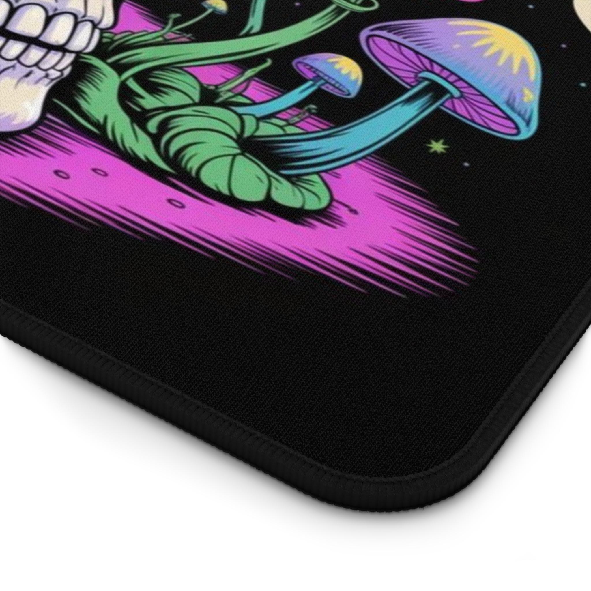 Always Be Weird Desk Mat, Colorful Skull & Flowers, Office Decor, Gamer ...