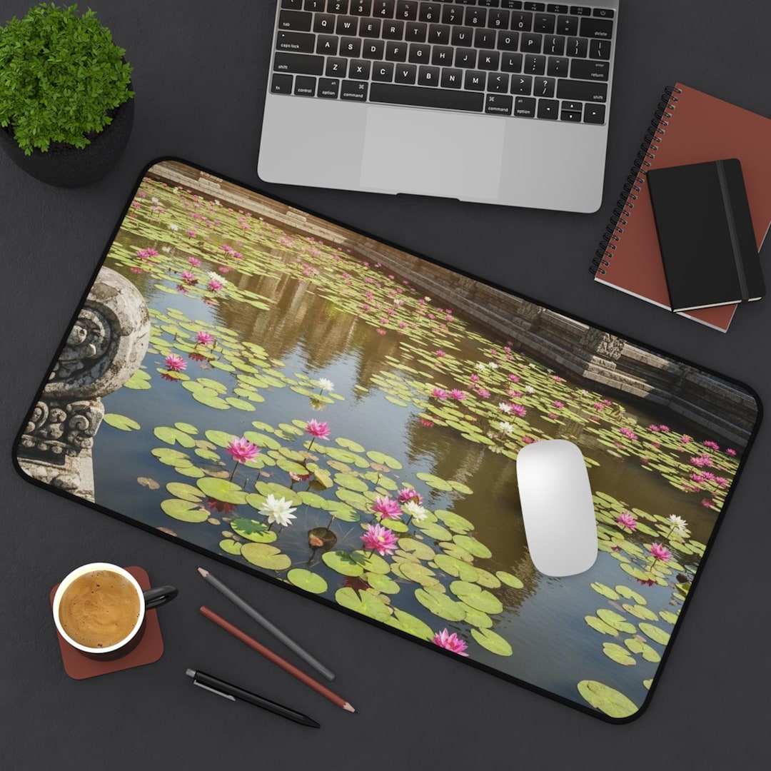 Lily Pad Desk Mat Lily Pad Gaming Mat Lily Pad Lover Gift Lily Pad ...