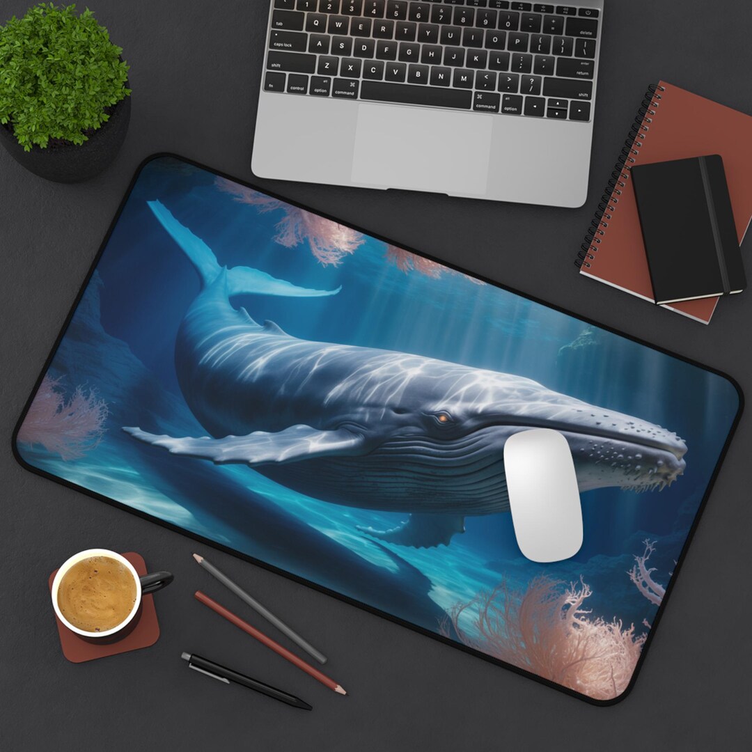 Ocean Whale Desk Mat Whale Gaming Mat Whale Mouse Pad Whale Lover Gift ...