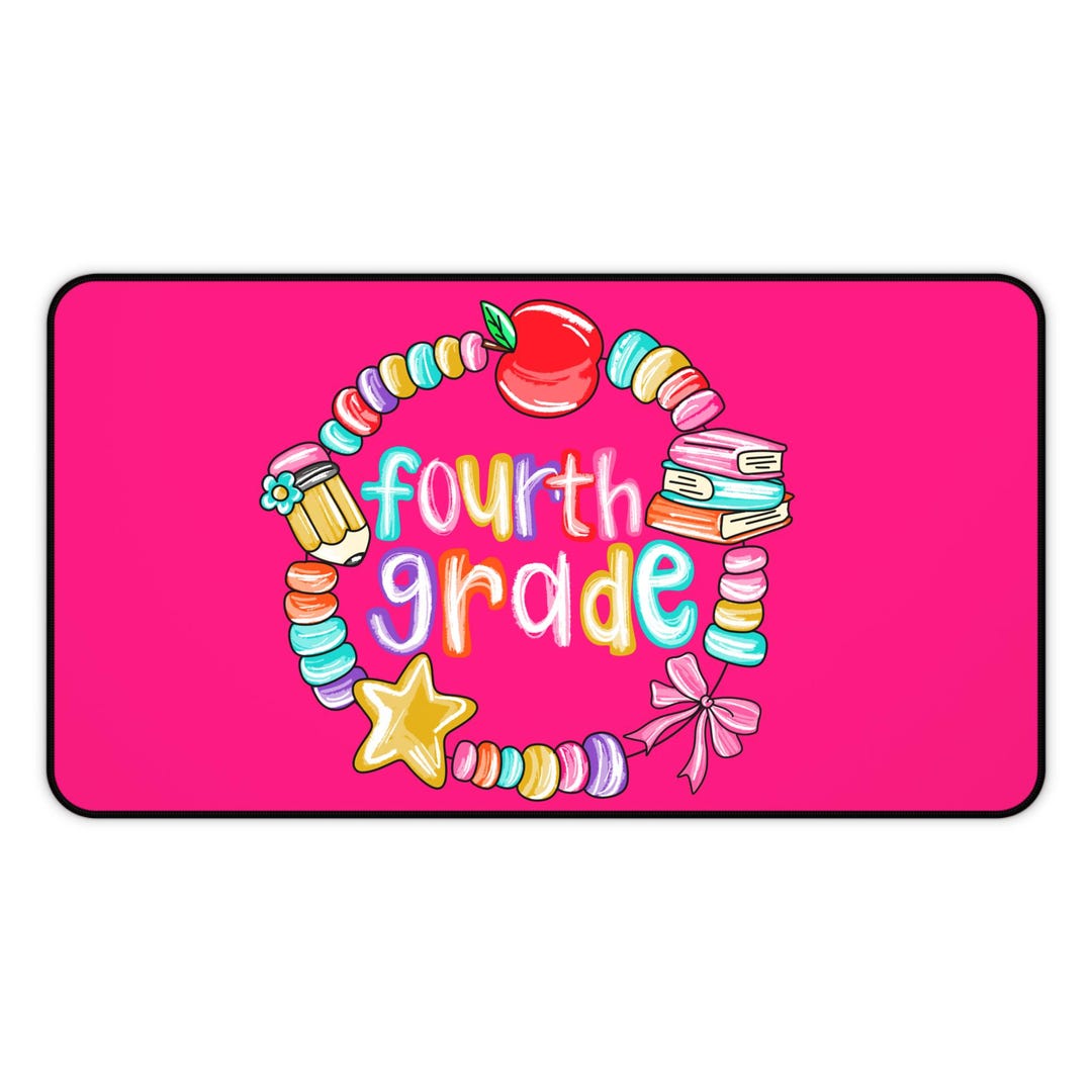 Fourth Grade Desk Mat Teacher Gaming Mat Teacher Mouse Pad Classroom ...
