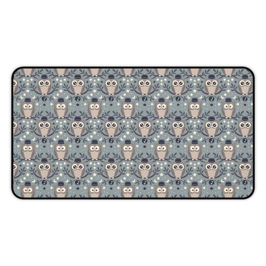 Owl Desk Mat Owl Gaming Mat Owl Mouse Pad Owl Lover Gift for Her Dorm ...