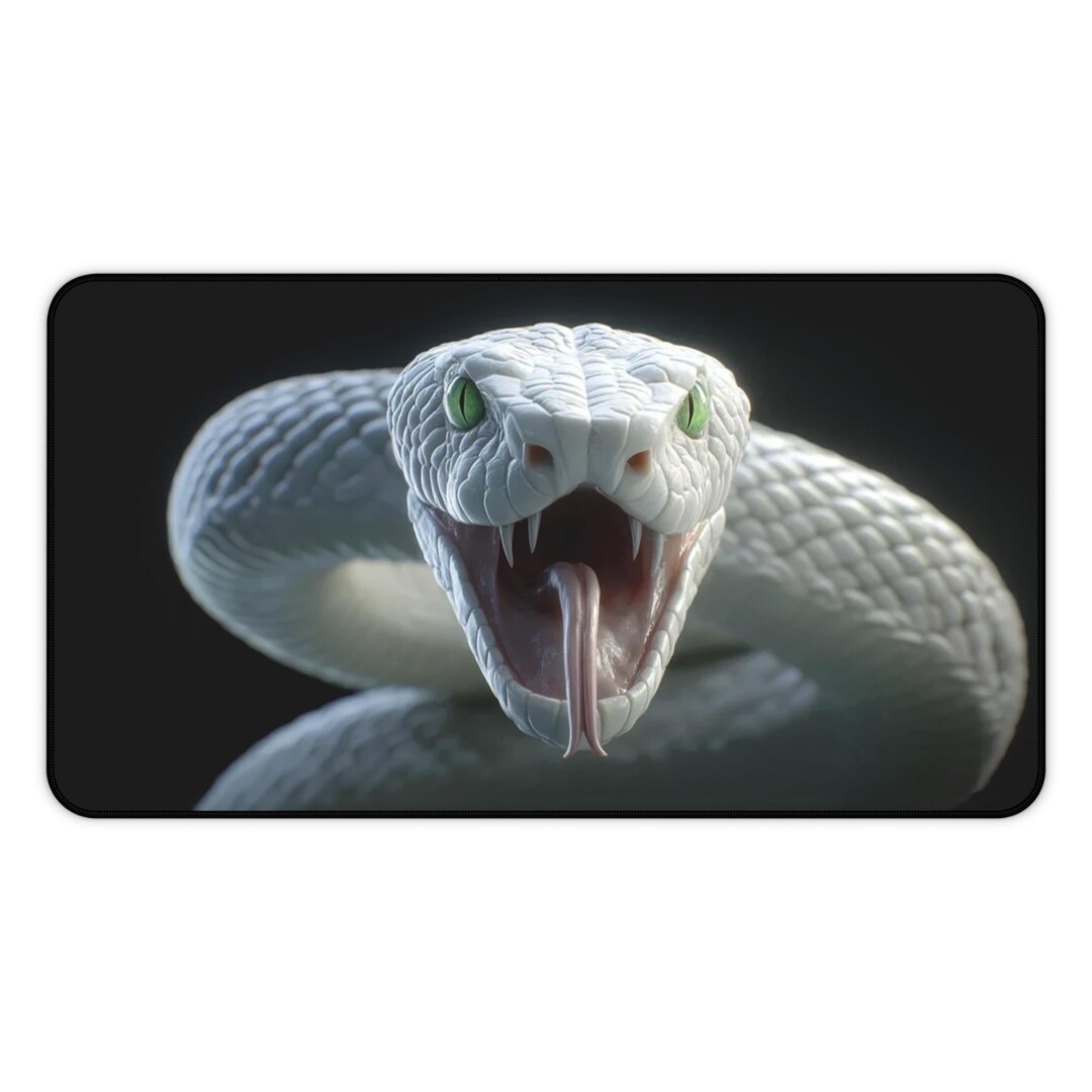 Snake Desk Mat White Snake Mouse Pad Snake Lover Gift for Snake Lover ...