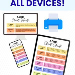 ADHD Cheat Sheet, ADHD Tools, Attention Deficit Hyperactivity Disorder ...