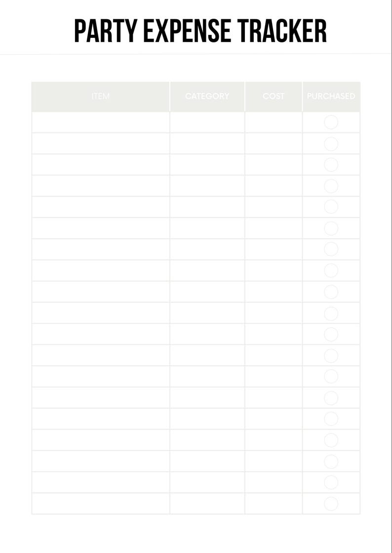 Birthday Party Planner Printable | Party Planning Checklist & Budget ...