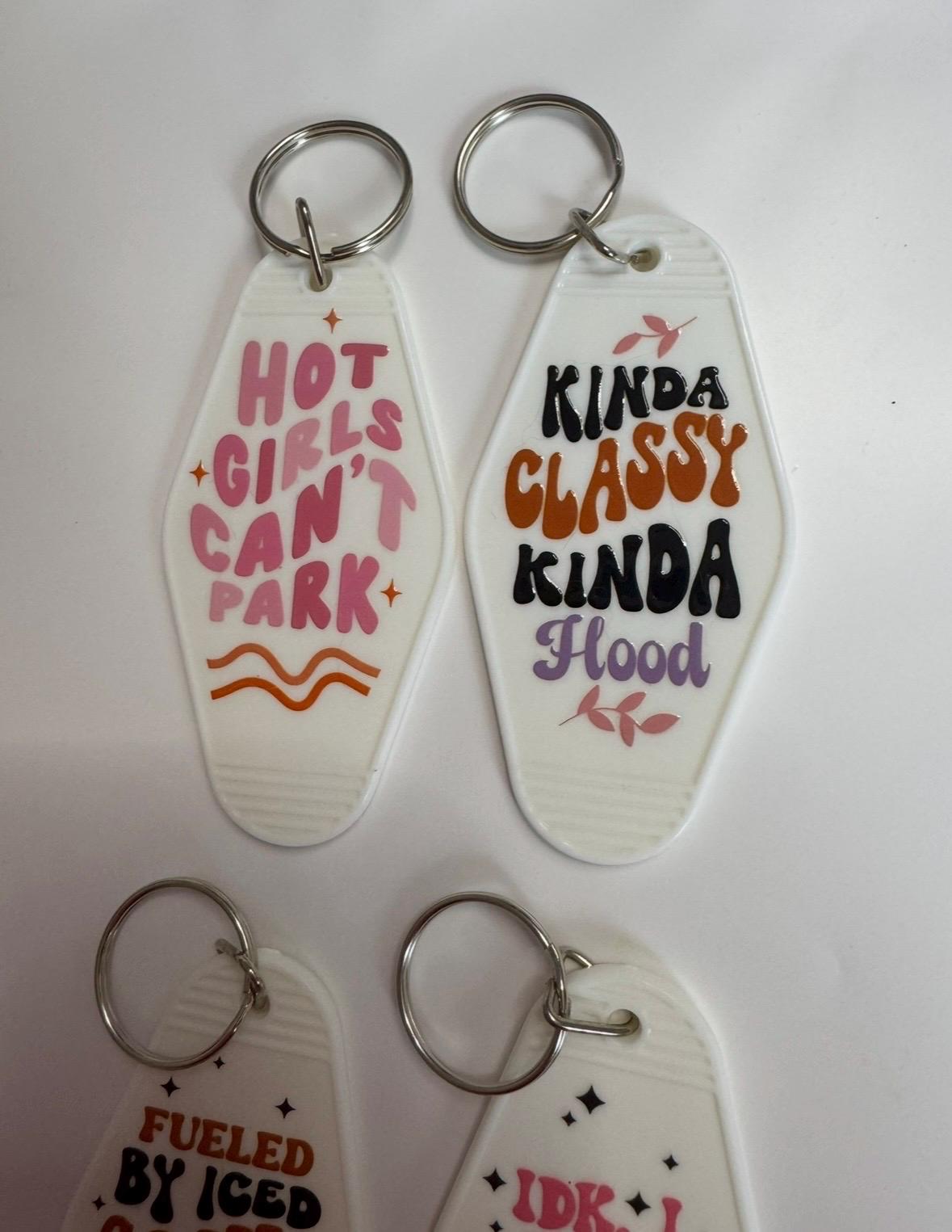 Novelty Hotel Keychain: Glittering Motel Style Keychains - Etsy