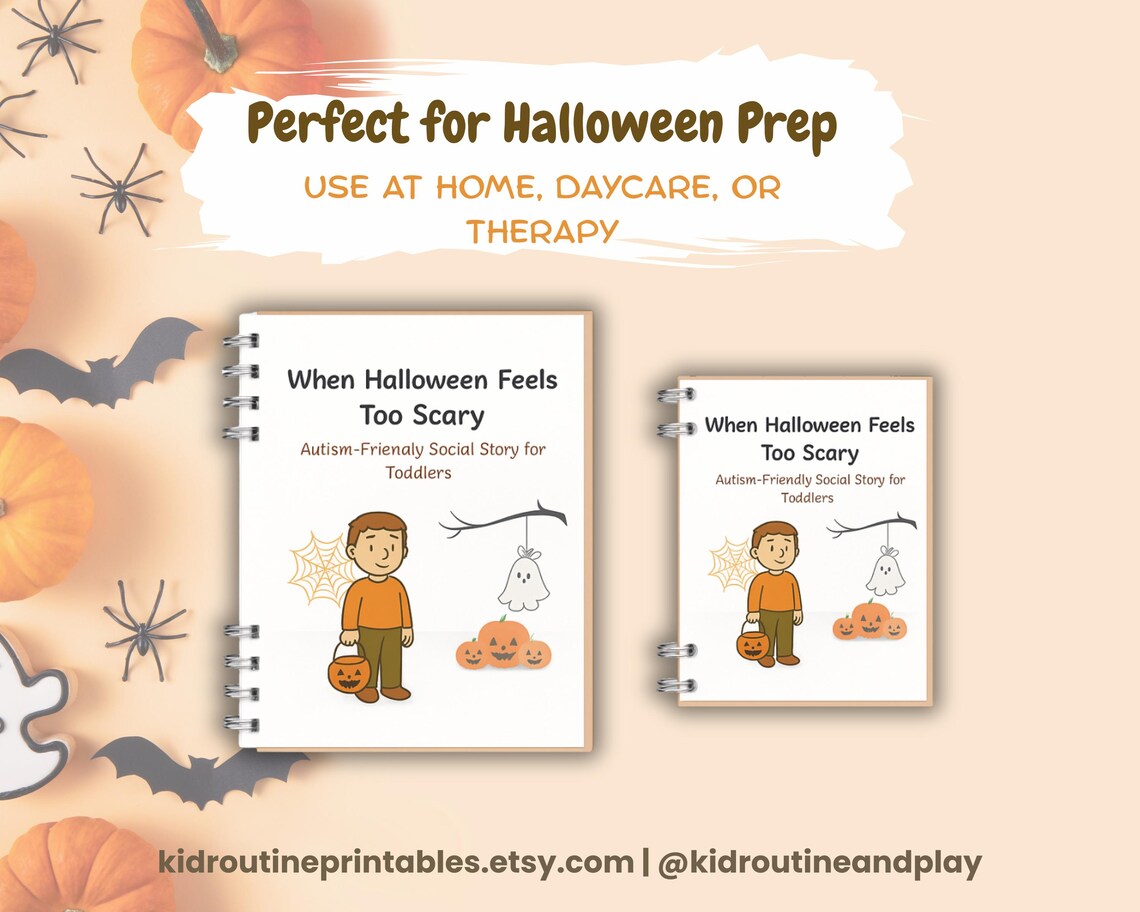 Halloween Social Story PDF, Autism Calm Corner Tool, Toddler Emotions ...