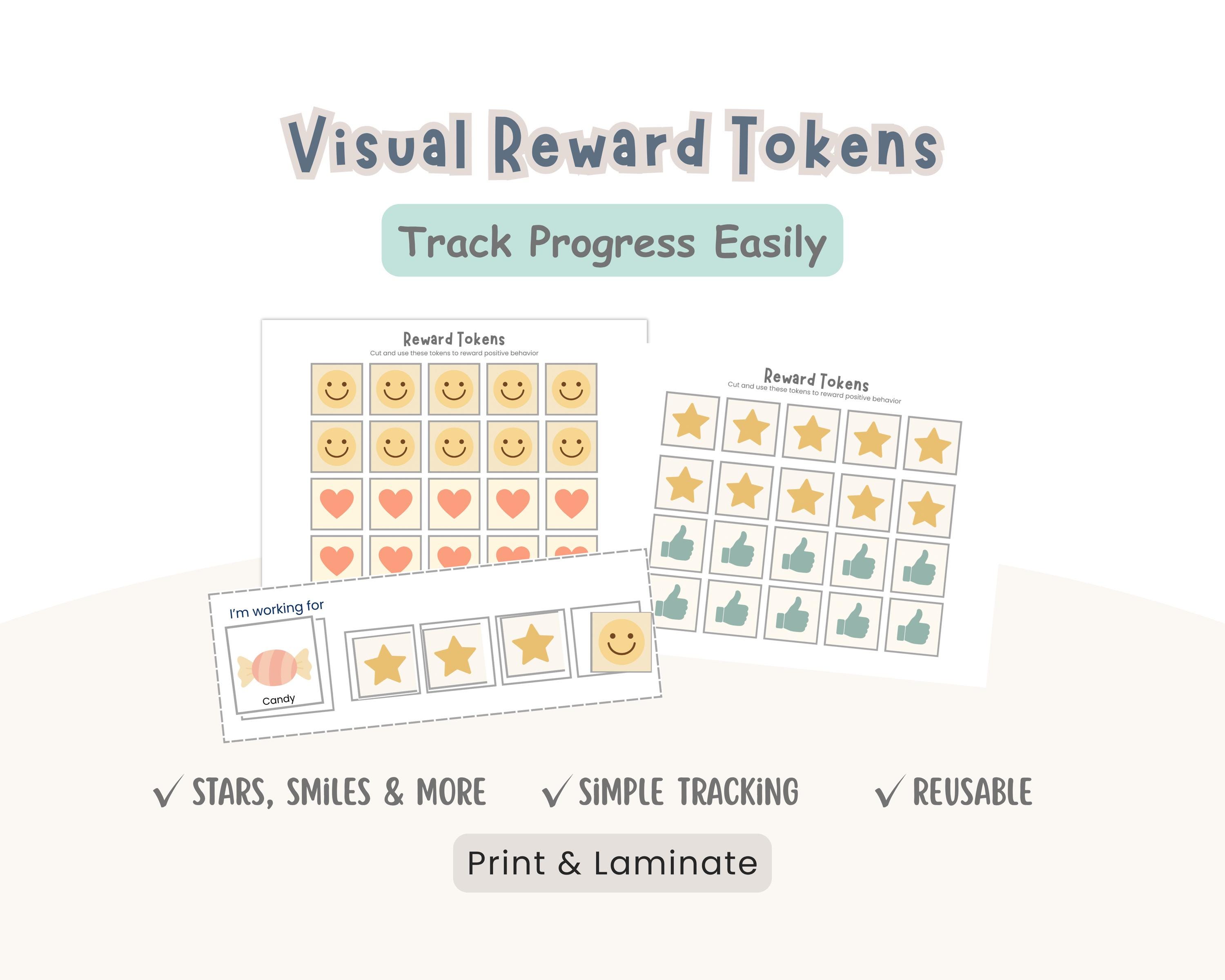 Token Board Printable, Behavior Reward Chart for Toddlers, Autism ...