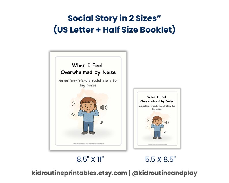 Autism Social Story for Loud Sounds, Noise Sensitivity Story Printable ...