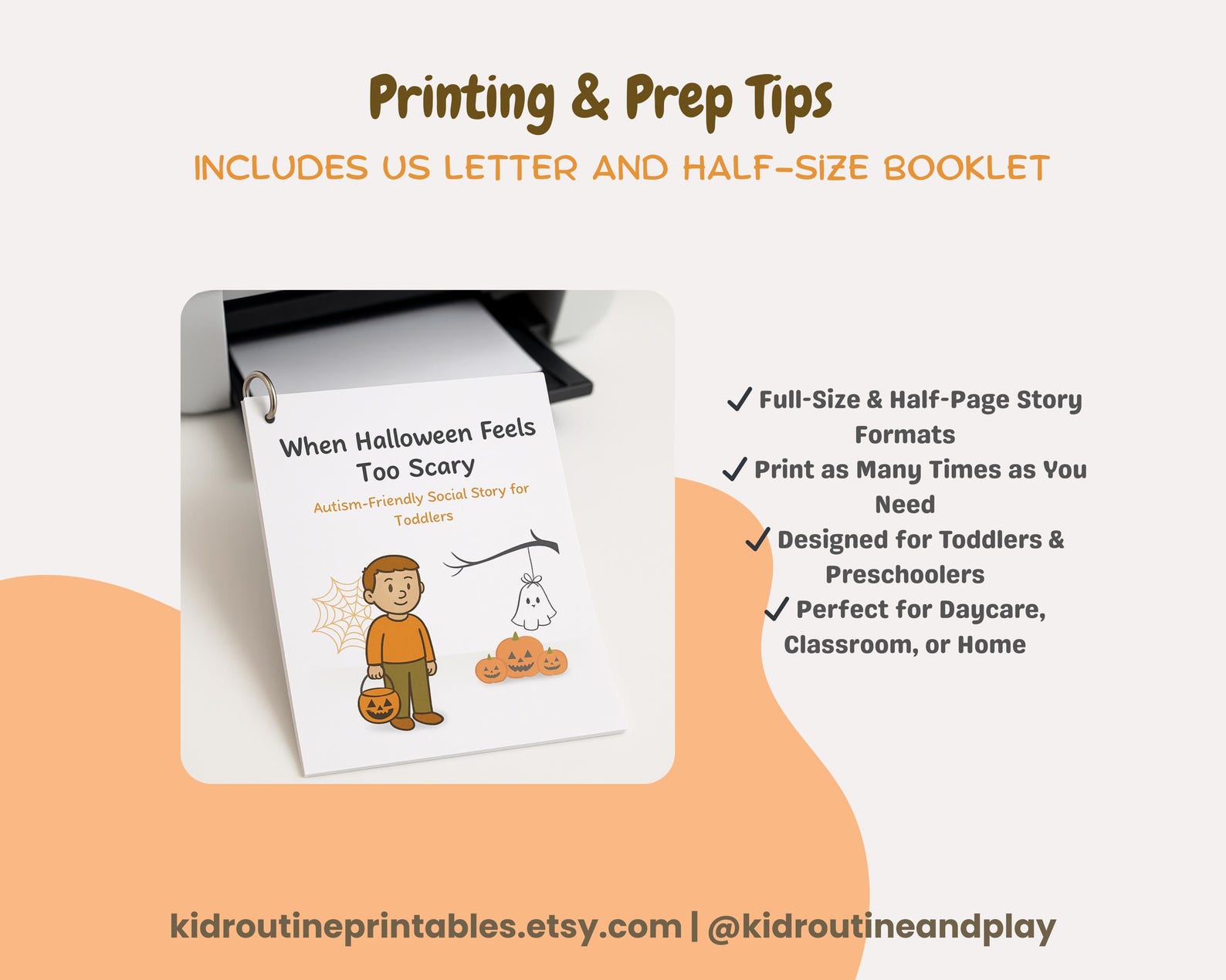 Halloween Social Story PDF, Autism Calm Corner Tool, Toddler Emotions ...