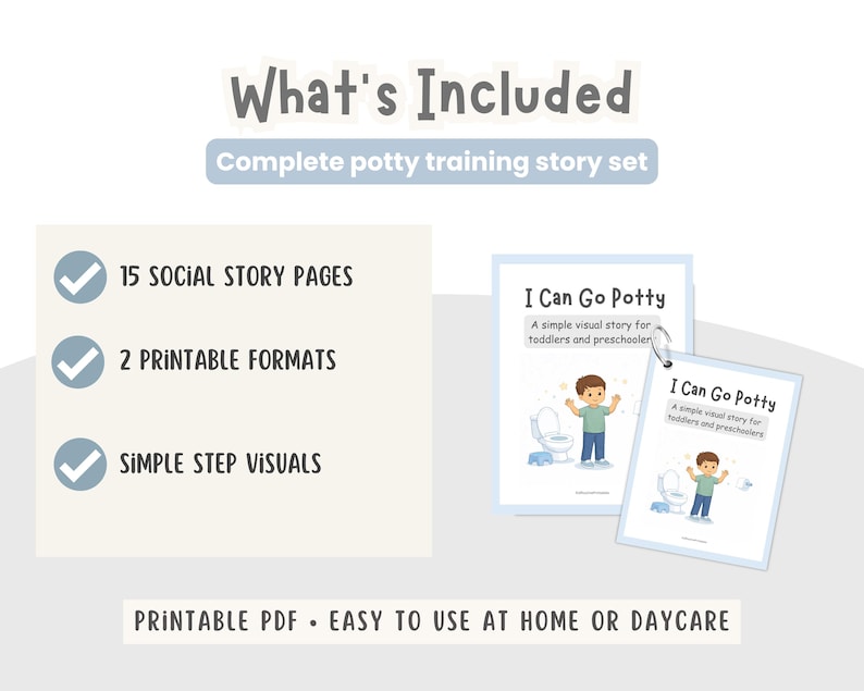 Potty Training Social Story for Boys | Toddler Printable | Autism ...