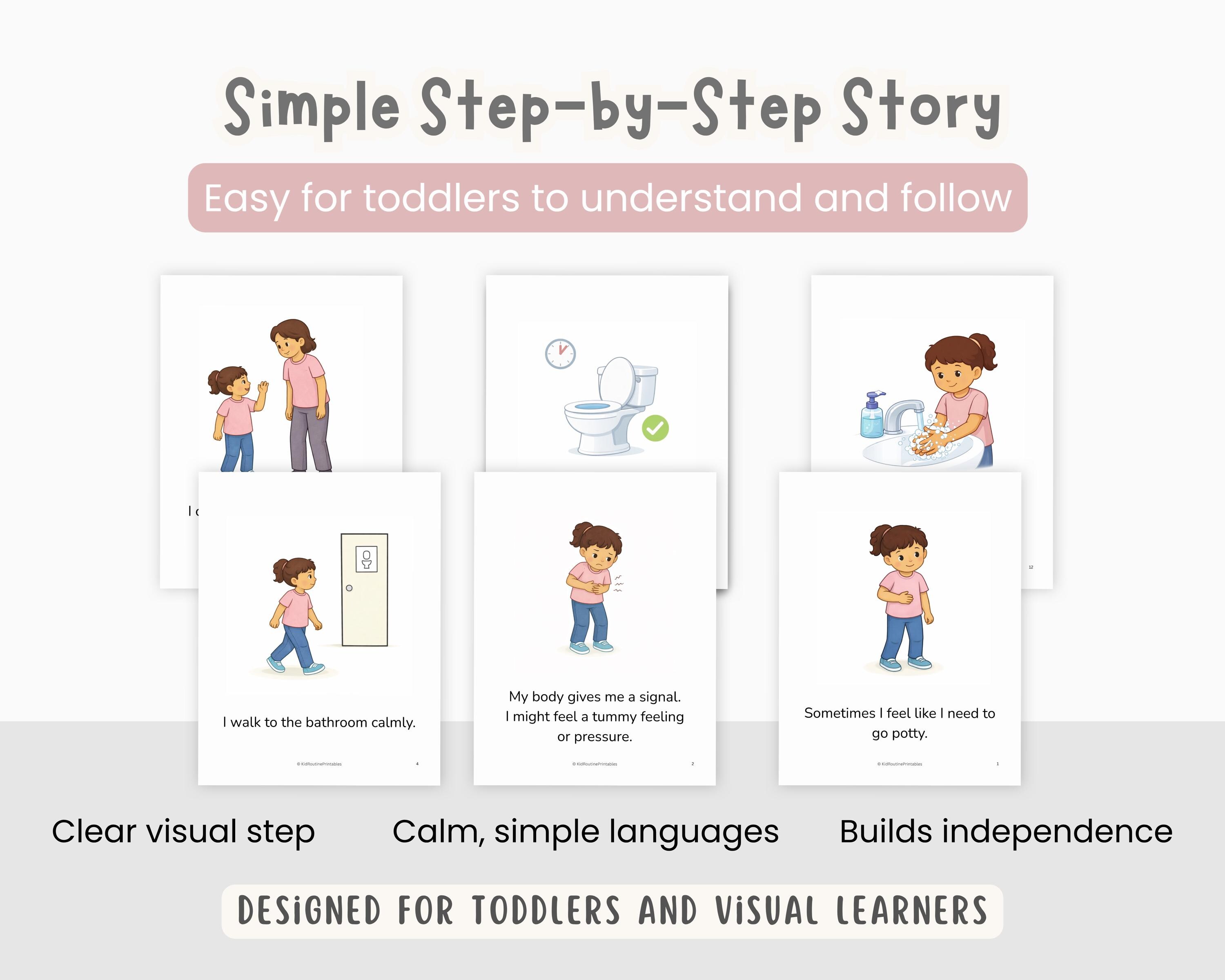 Potty Training Social Story for Girls | Toddler Printable | Autism ...