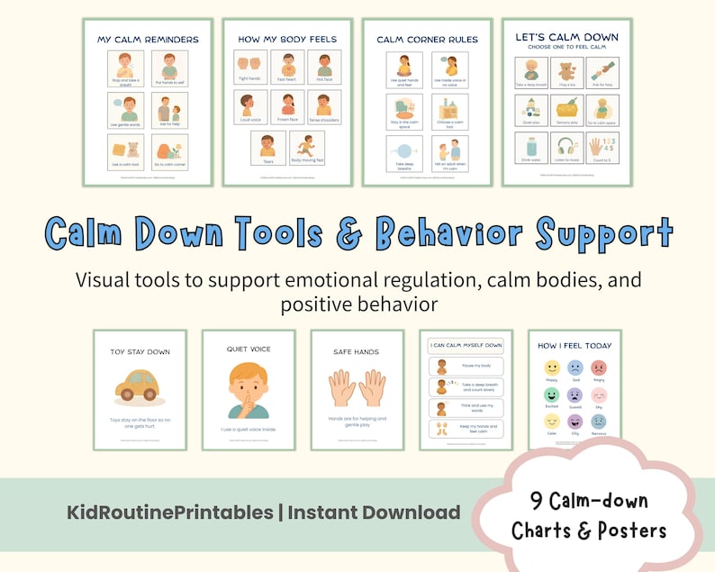 Autism Visual Support Mega Pack, Printable PDF Bundle, Routine Cards ...