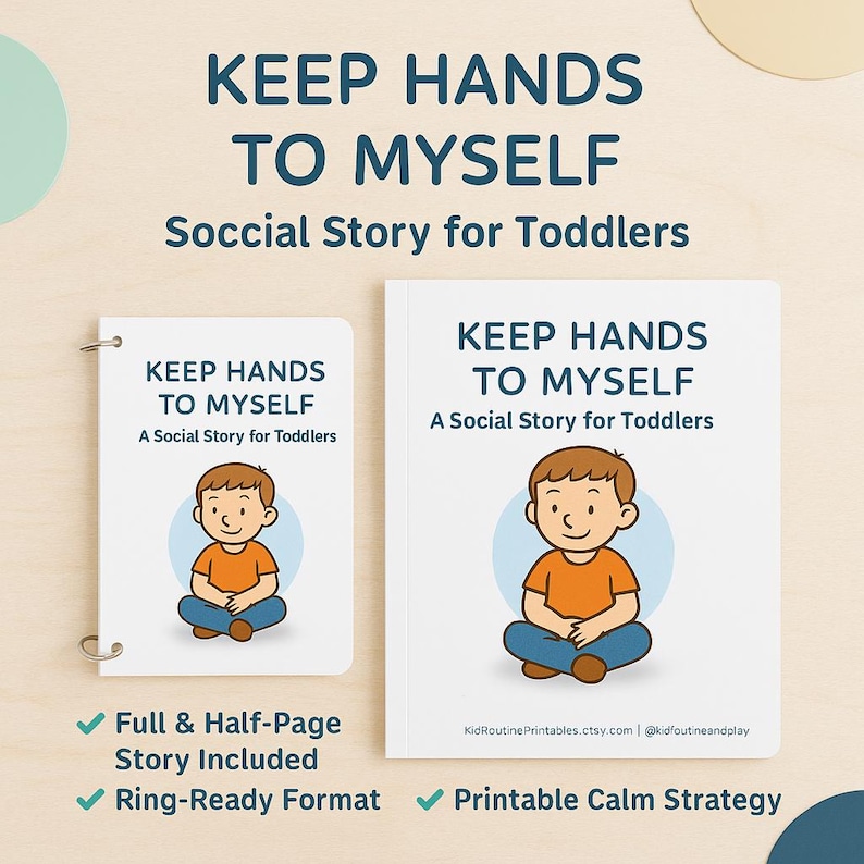 Social Story – Keep Hands to Self Printable, Autism Friendly Visual ...