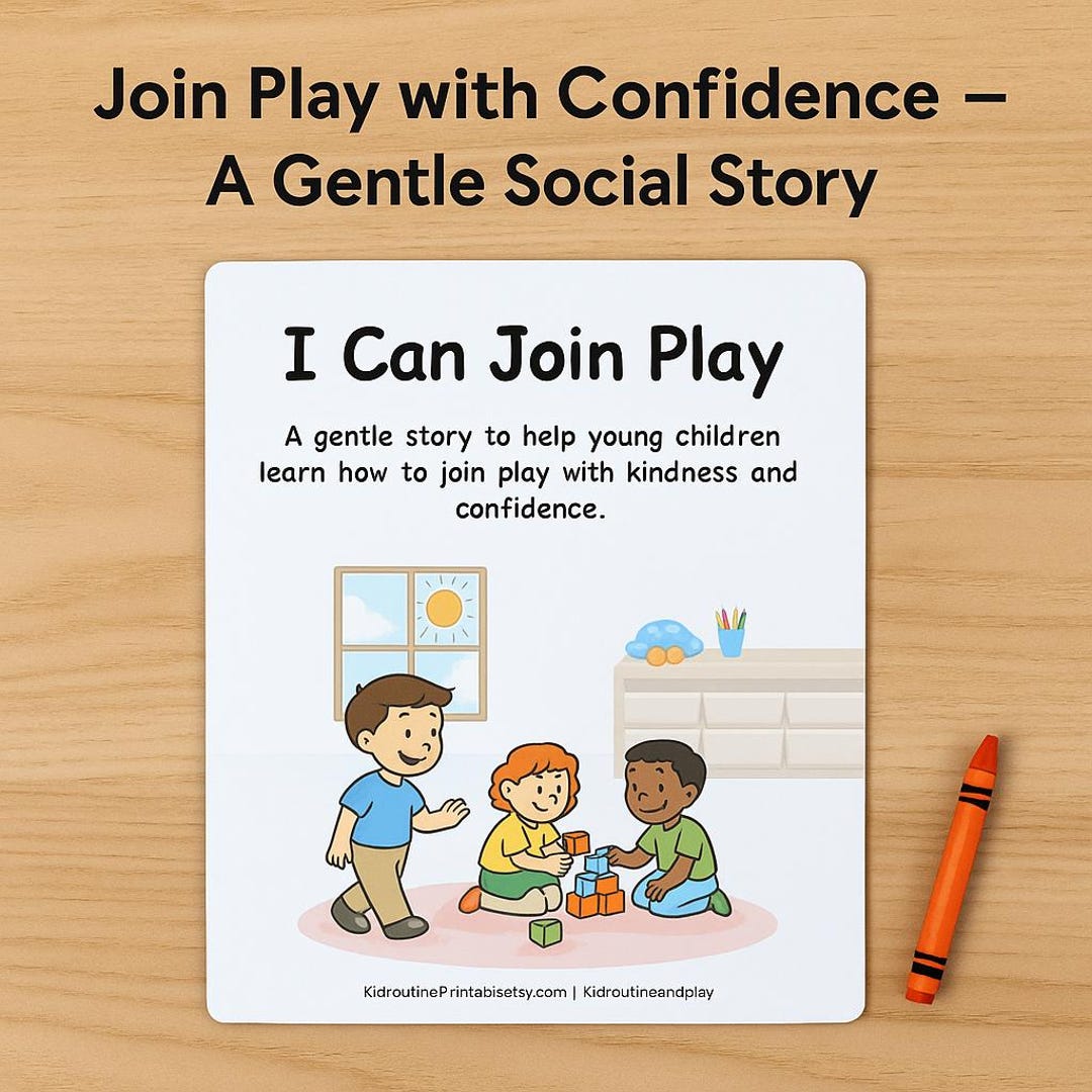 I Can Join Play Social Story | Printable Social Story for Toddlers ...