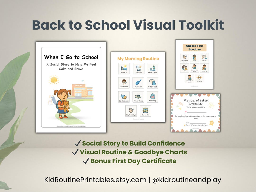 Preschool Back to School Toolkit | Story, Routine and Goodbye Printable ...