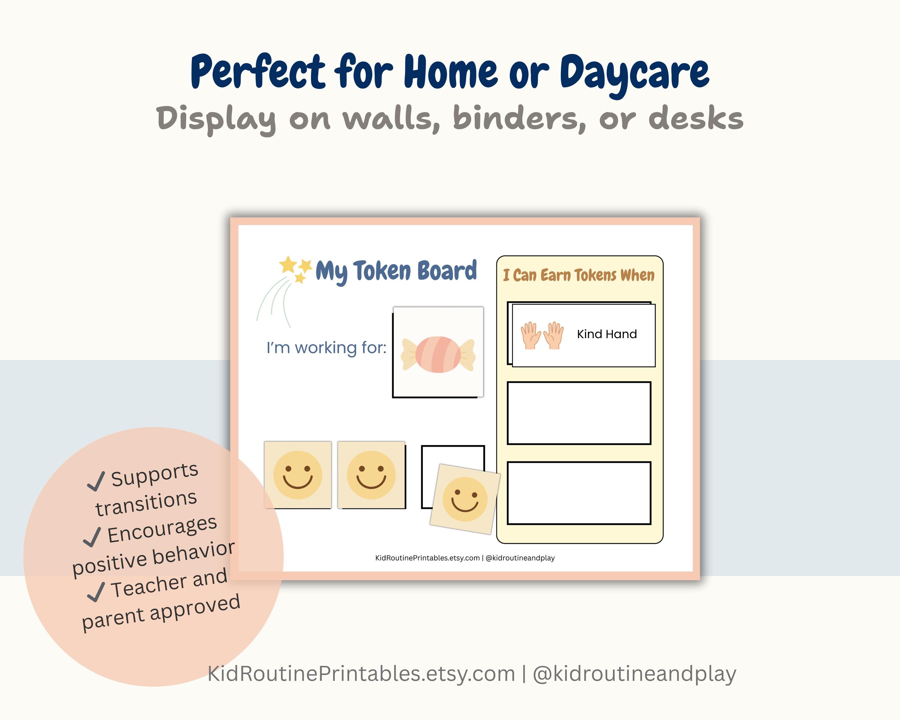 Printable Token Board Kit Behavior Support Visuals for Kids Reward ...