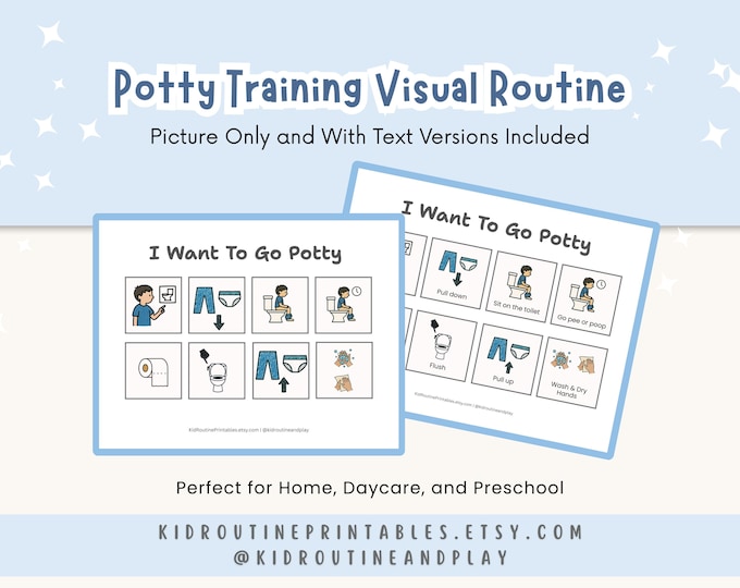 Toilet Training Potty Chart Communication Visual Board Flash Cards ...