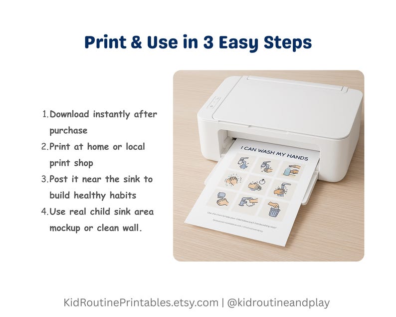 Visual Handwashing Routine Charts for Toddlers (autism-friendly ...