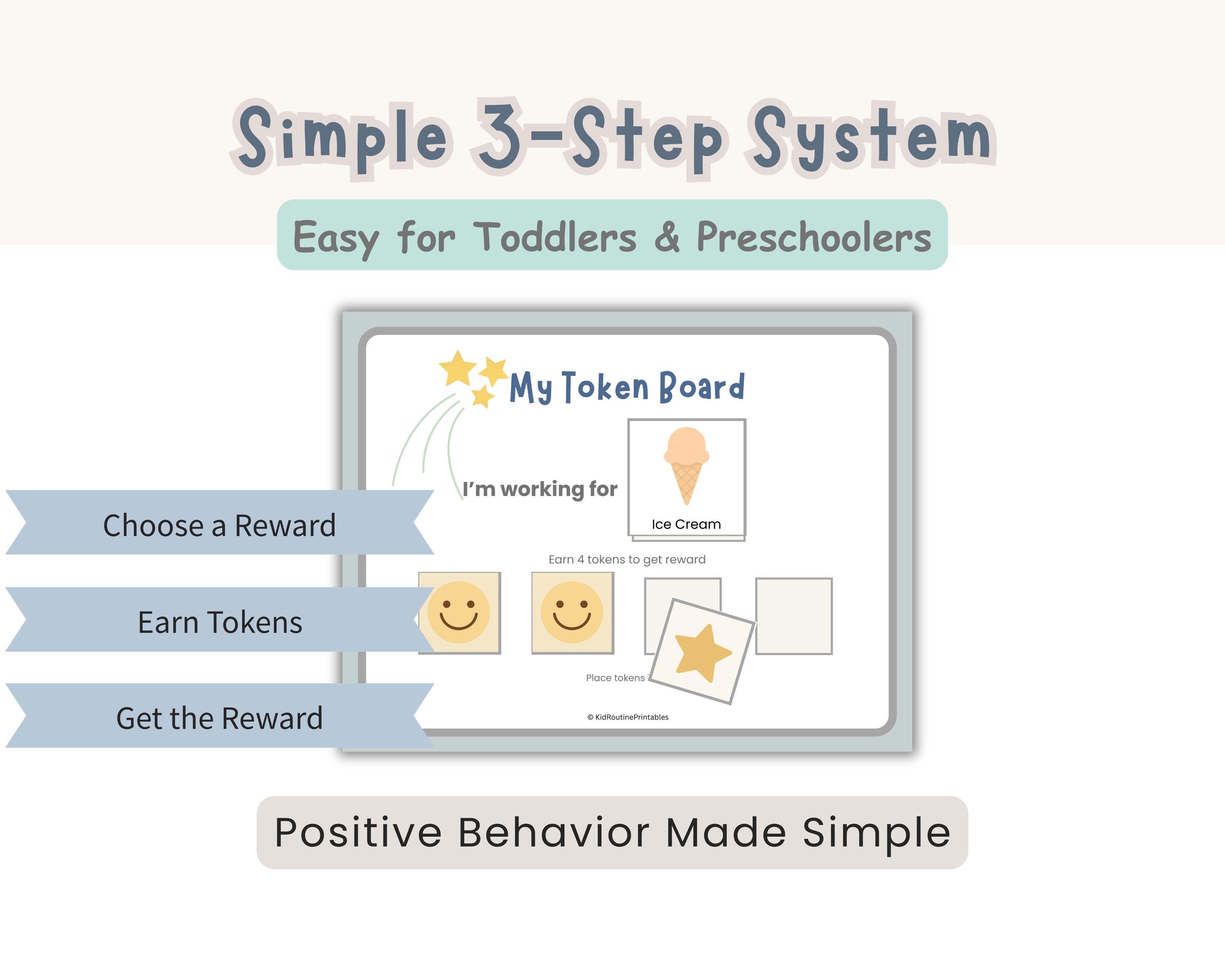 Token Board Printable, Behavior Reward Chart for Toddlers, Autism ...