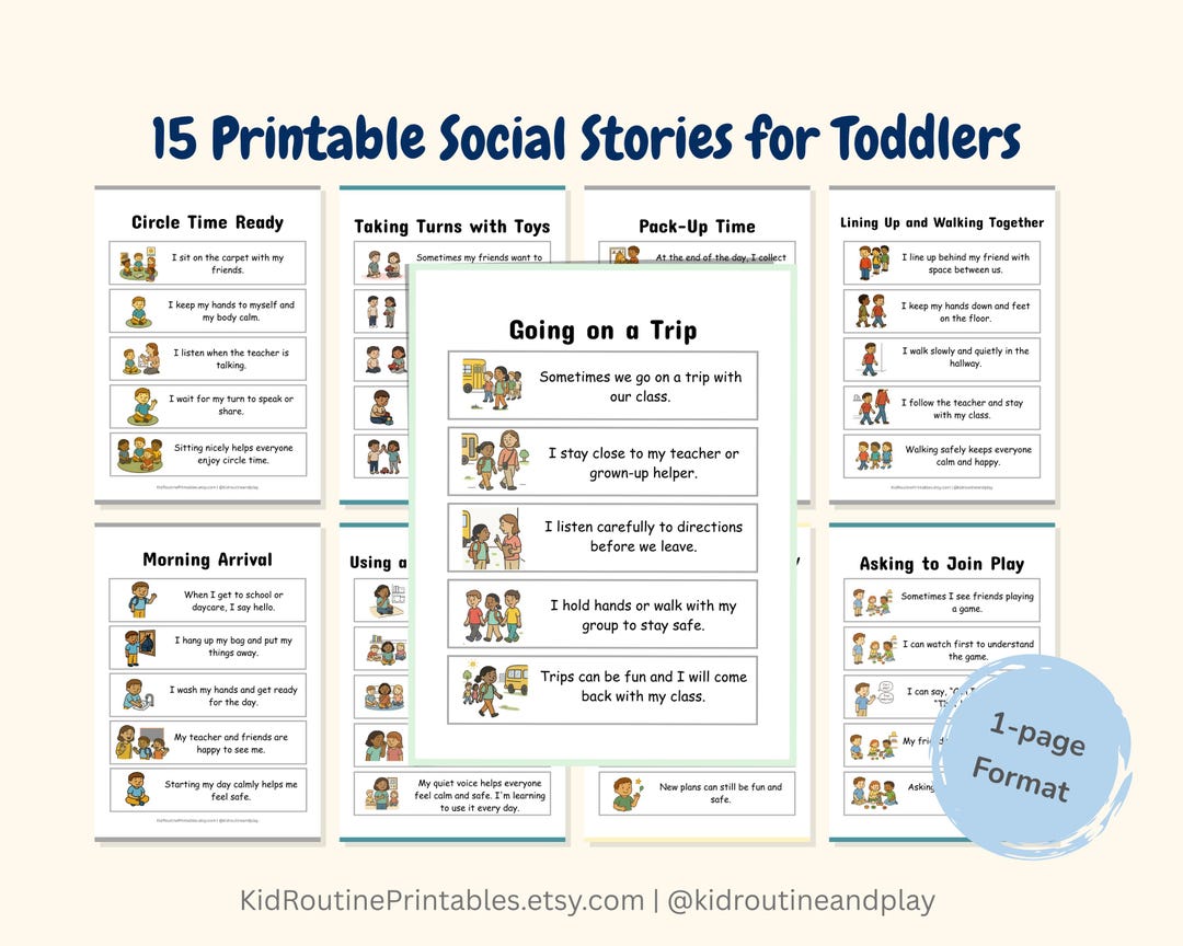 Autism Friendly Social Stories for Toddlers and Preschool Classroom ...