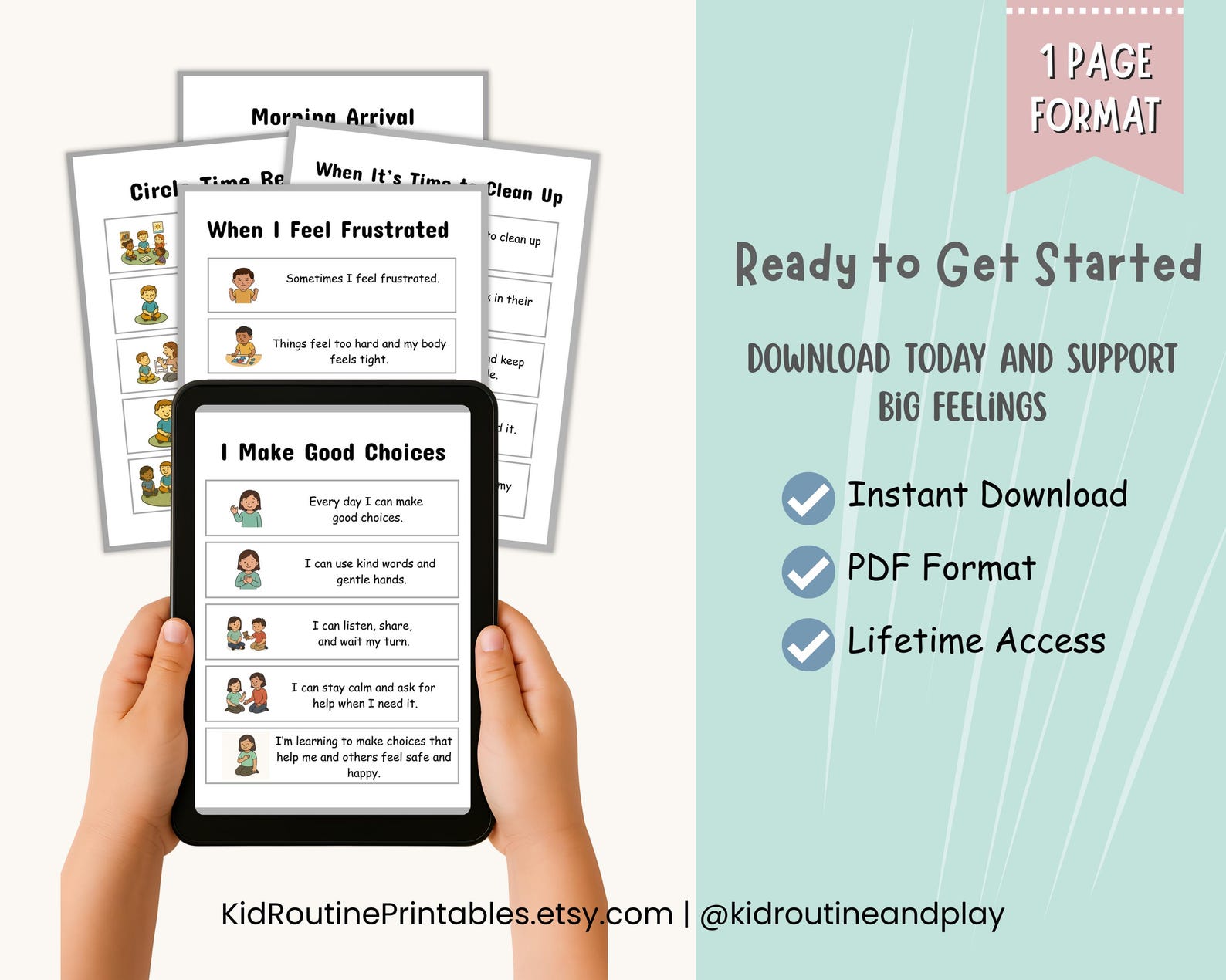 Autism Social Stories Bundle for Toddlers, Printable Visual Supports ...