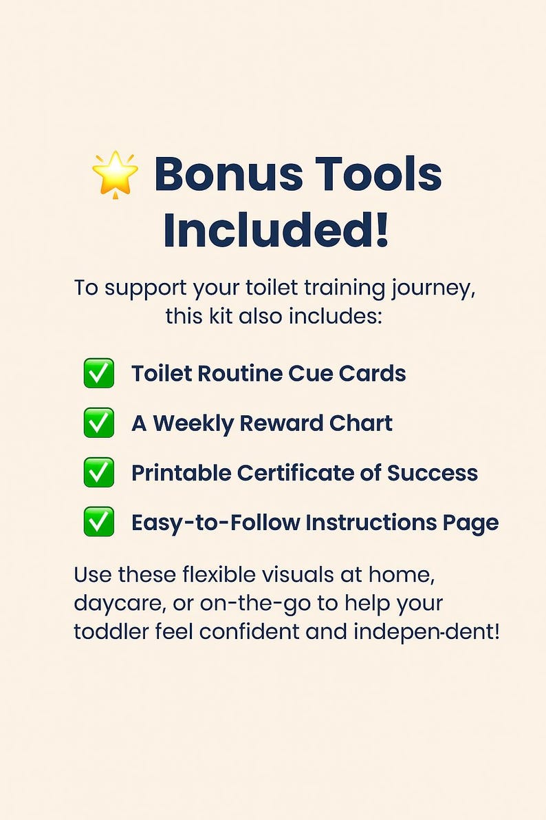 Potty Training Visual Routine Kit – Chart, Cue Cards, Reward Chart ...