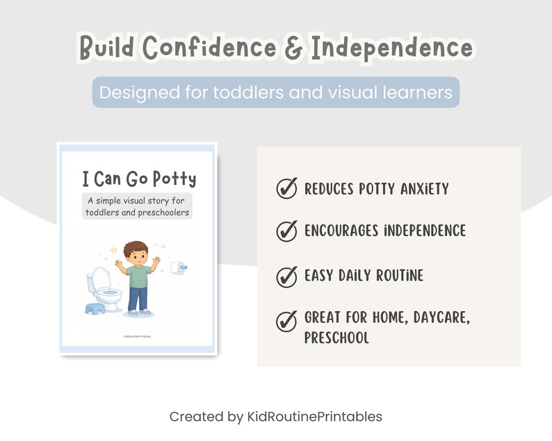 Potty Training Social Story for Boys | Toddler Printable | Autism ...