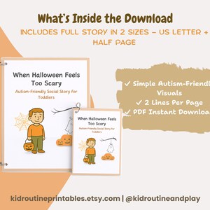 Halloween Social Story PDF, Autism Calm Corner Tool, Toddler Emotions ...