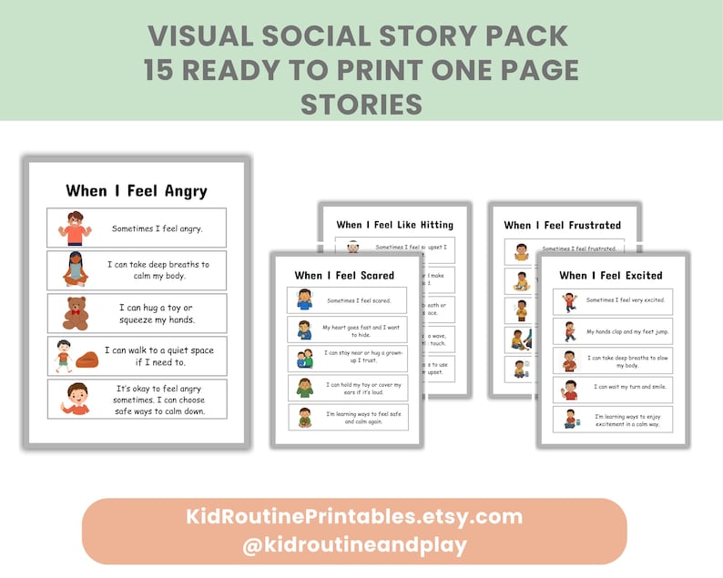 Social Stories for Toddlers Autism Special Education Visual Supports ...