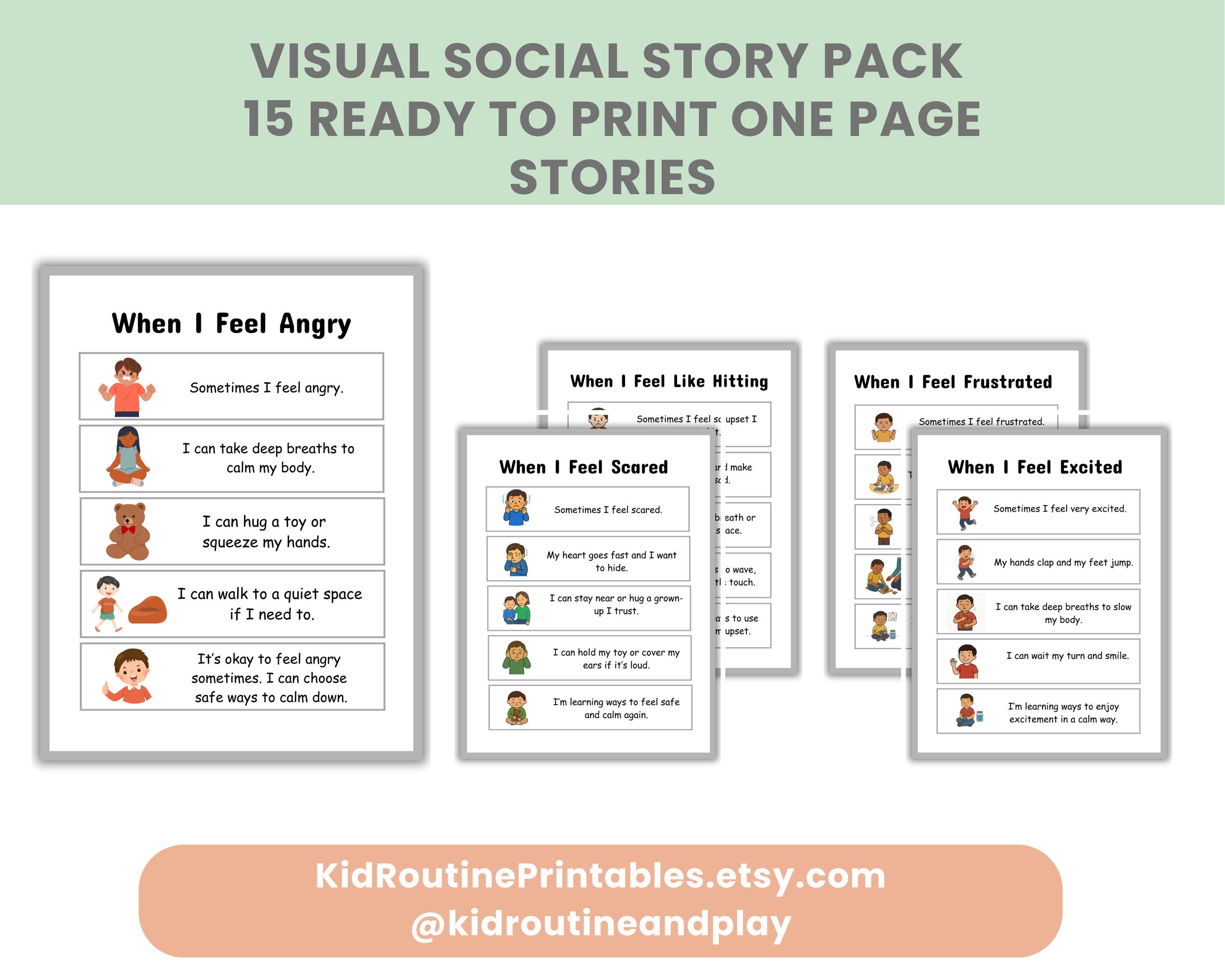 Autism Social Stories Bundle | Occupational Therapy Visual Supports ...