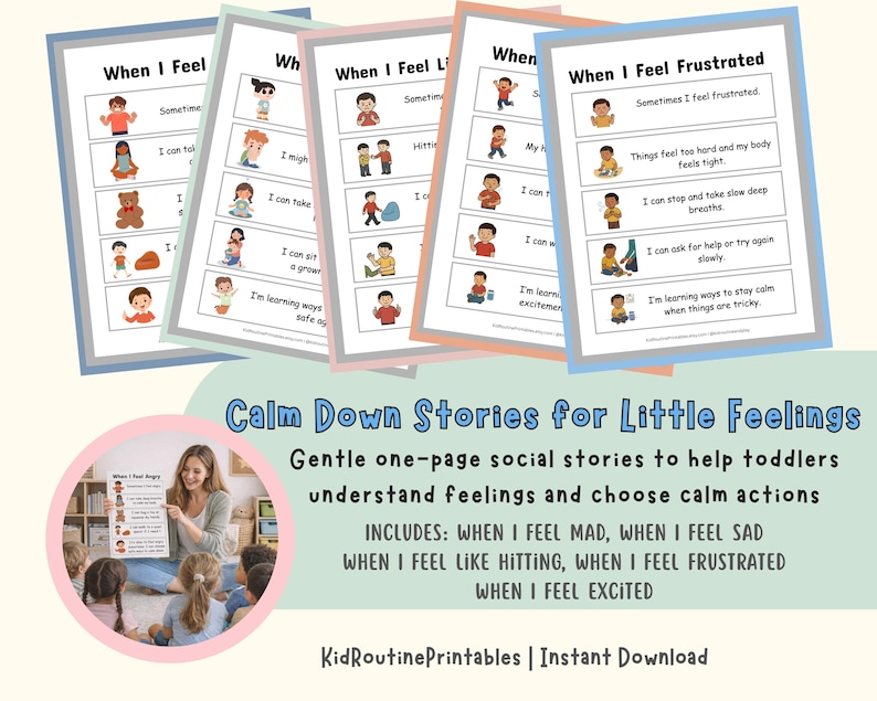Autism Visual Schedule Bundle | Routine Cards, Social Stories, Calm ...