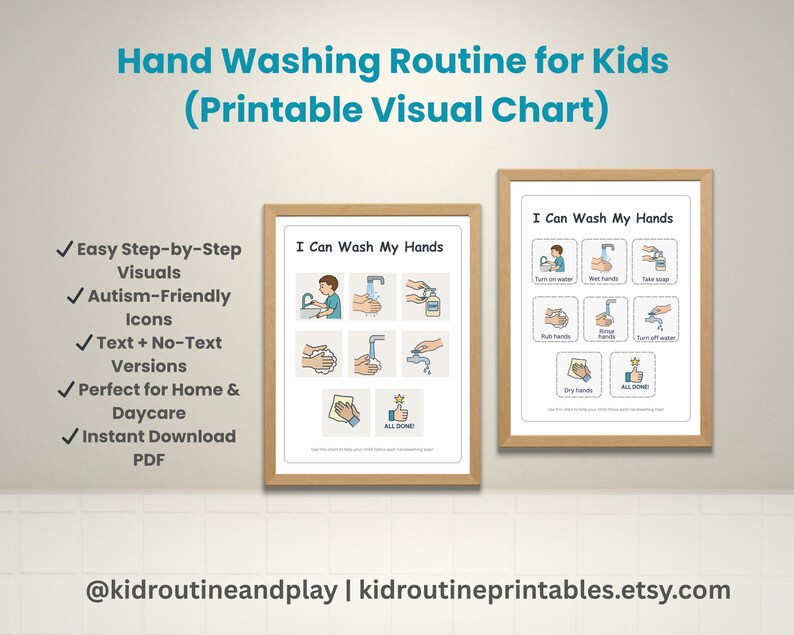 Autism-friendly Hand Washing Routine Chart – Printable PDF - Etsy